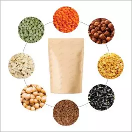 Kraft, Stand-up, Zip Lock, Pouches, 7in x 10in, Pack of 100